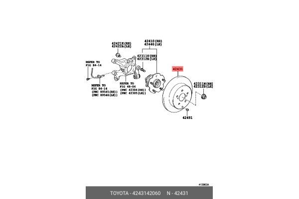 TOYOTA 42431-42060 42431-42060