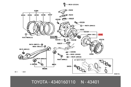 TOYOTA 4340160110 4340160110