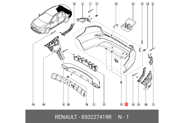 RENAULT 850227419R 850227419R