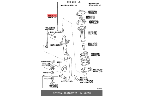 TOYOTA 4851080261 4851080261