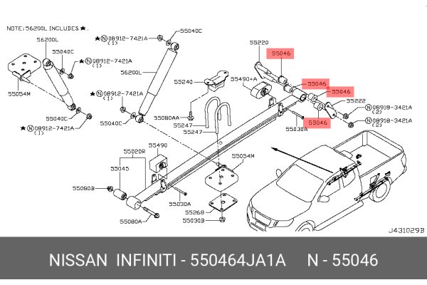 NISSAN 55046-4JA1A 55046-4JA1A