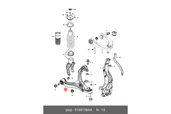 CHRYSLER 5168158AA 5168158AA