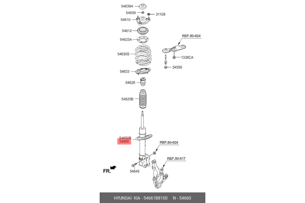 Hyundai / KIA 54661B8100 54661-2W200,546614Z100