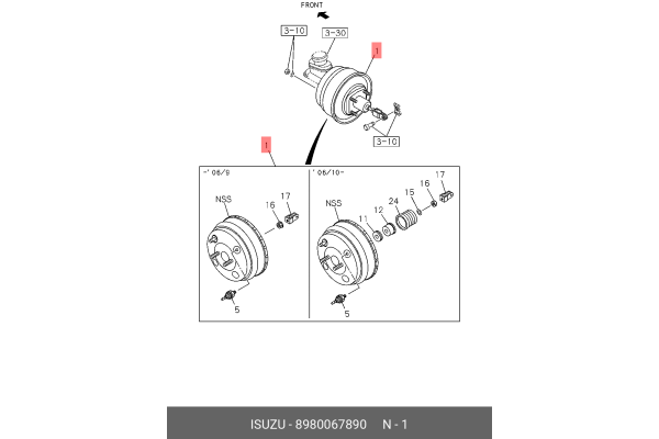 ISUZU 8980067890 8980067890