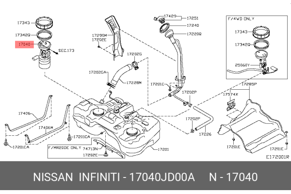 NISSAN 17040-JD00A 17040-JG00A,17040-3ZB0A,17040-JD00A,17040-JD00D