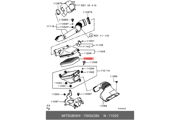 MITSUBISHI 1500A286 JE48-13-Z40,8-94376-355-0,17801-35020