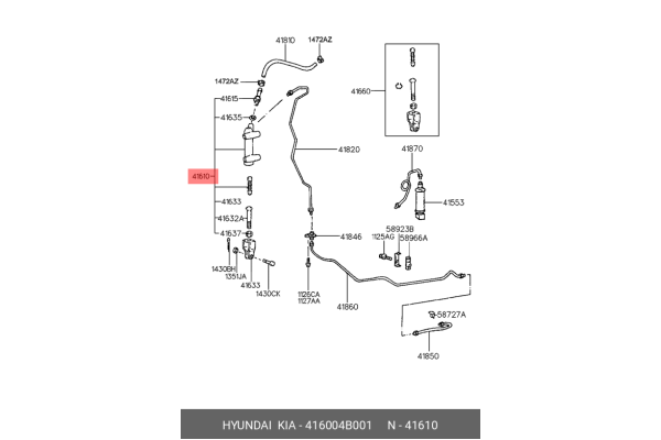 HYUNDAI 416004B001 4160043020,416004B001
