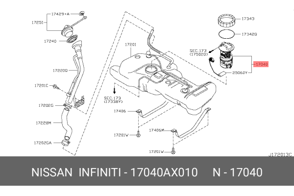 NISSAN 17040-AX010 17040-AX010