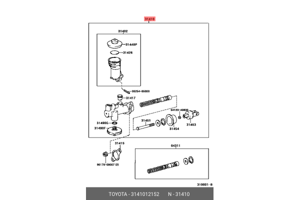 TOYOTA 31410-12152 31410-12112,31410-12152