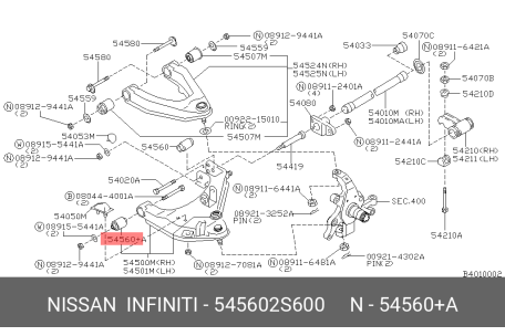 NISSAN 54560-2S600 54560-2S600,54500-VK300_BHS