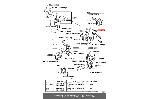 TOYOTA 12371-28060 12371-28150,12371-28060