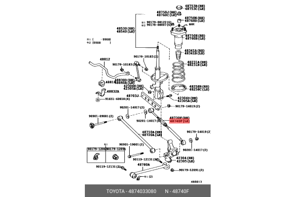 TOYOTA 48740-33080 48740-33080