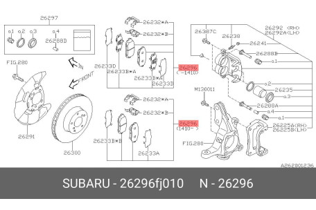 SUBARU 26296FJ010 26296-SC010,26296-AE160,26296-FE081