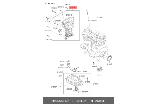 Hyundai / KIA 213502E021 213502E021