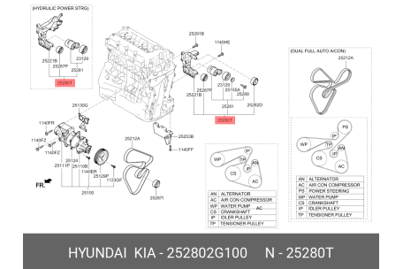 Hyundai / KIA 252802G100 252802G100