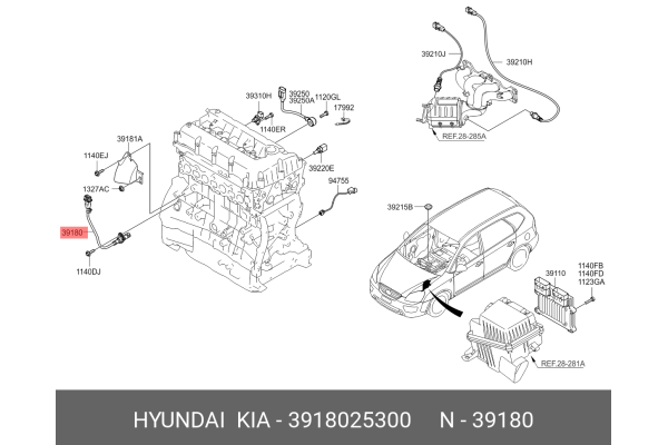 Hyundai / KIA 3918025300 3918025300