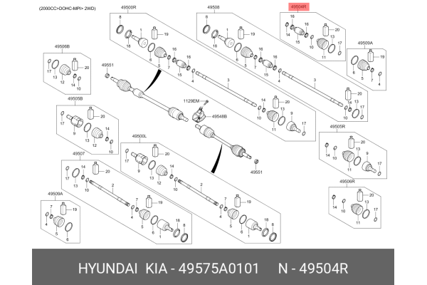 Hyundai / KIA 49575-A0101 49575-A0101