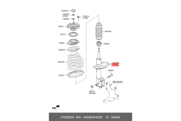 Hyundai / KIA 546604H600 54660-4H000,54660-4H100