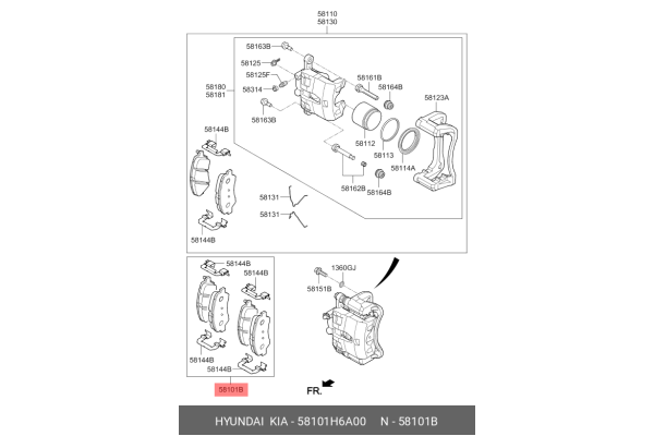 Hyundai / KIA 58101H6A00 58101H6A00