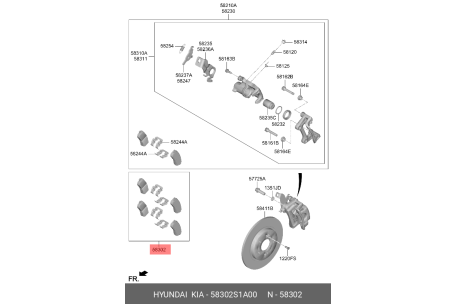 Hyundai / KIA 58302-S1A00 58302-S1A70
