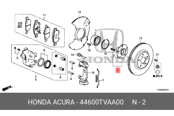HONDA 44600-TVA-A00 44600-TVA-A00