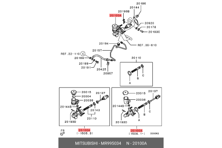 MITSUBISHI MR995034 MR995034,2345A053,2345A049