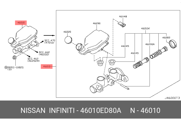 NISSAN 46010-ED80A 46010-ED80A