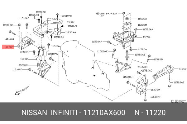 NISSAN 11210AX600 11210-AX001,11210-4V00A,11210-AX60A