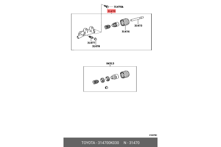 TOYOTA 31470-0K030 31470-0K030