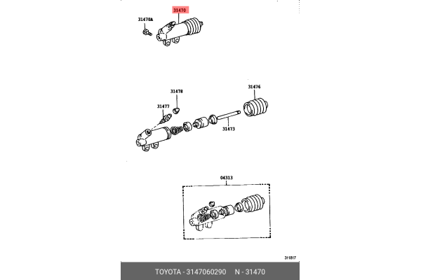TOYOTA 31470-60290 31470-60290