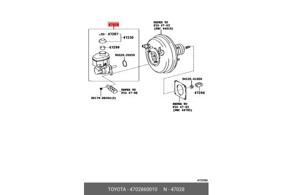 TOYOTA 47028-60010 47028-60010