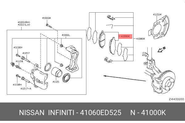 NISSAN 41060-ED525 D1060-1HL0B,04465-B1420,D1060-1HJ0A,AY040-NS161