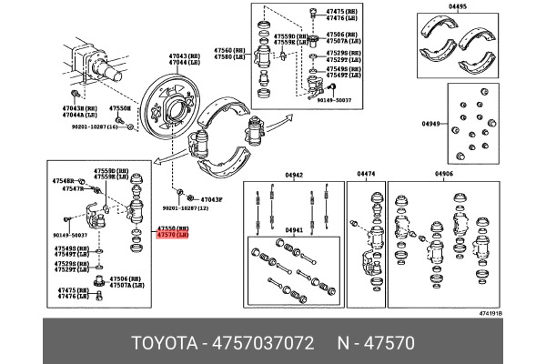 TOYOTA 47570-37072 47570-37072,47570-37071