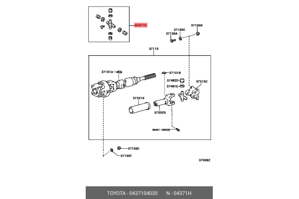 TOYOTA 04371-04030 04371-04030
