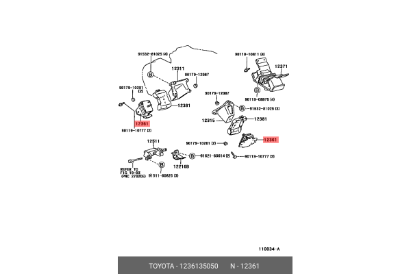 TOYOTA 12361-35050 12361-35050,12361-05010