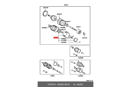 TOYOTA 43403-10010 43403-10011,43403-10010