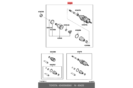TOYOTA 43430-60060 43430-60060