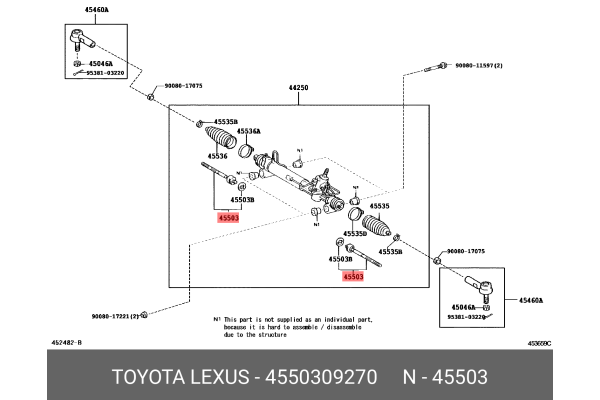 TOYOTA 45503-09270 45503-49125,45503-09270