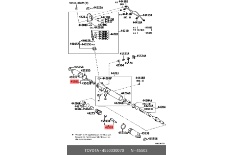 TOYOTA 45503-30070 45503-30070,45503-30090