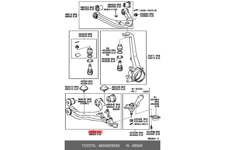 TOYOTA 48068-09040 48068-59145,48068-59095,48068-59155