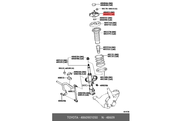 TOYOTA 48609-01050 48609-01050,88970151,48609-20471