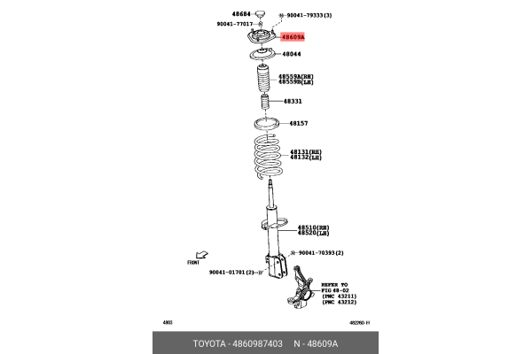 TOYOTA 48609-87403 48609-87403,48609-87402