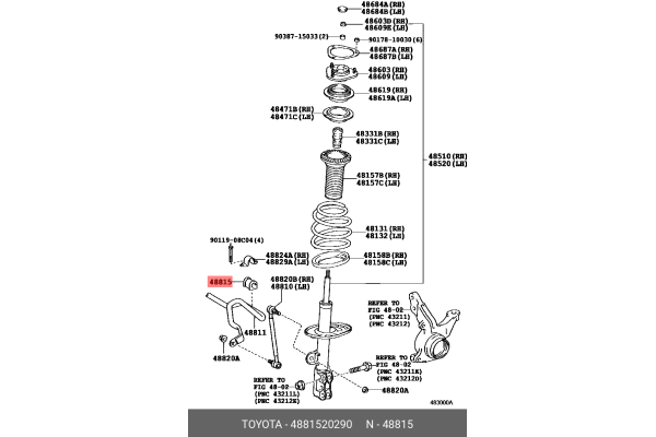 TOYOTA 48815-20290 48815-0F010,48815-20290