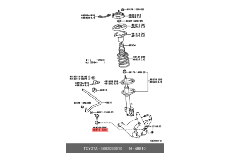 TOYOTA 48820-33010 48820-33010,MB892982,MB573043