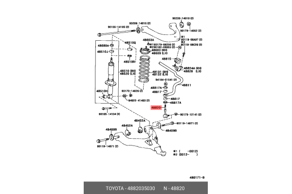 TOYOTA 48820-35030 48820-AD010