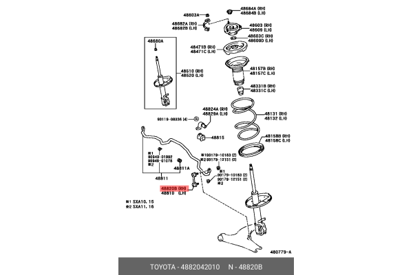 TOYOTA 48820-42010 48820-42010