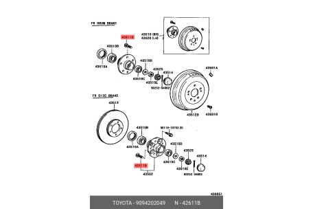 TOYOTA 90942-02049 90942-02049,90942-02081,90942-02049