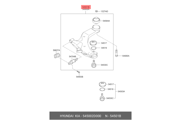 HYUNDAI 54500-2D000 54500-2D000,54500-2D002
