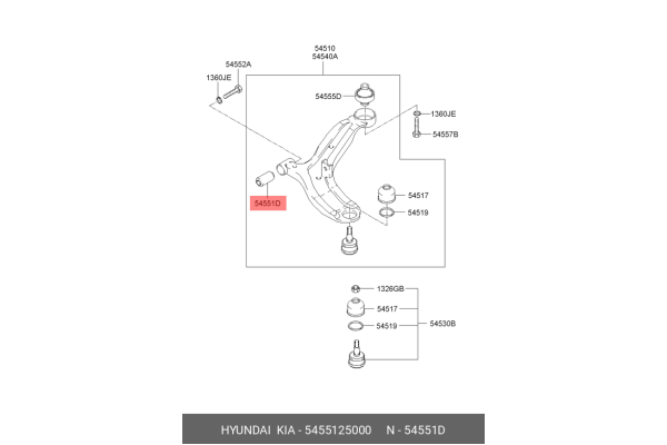 HYUNDAI 54551-25000 54551-25000