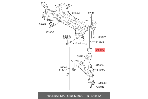 HYUNDAI 54584-2S000 54584-2S000,54584-D3000,54584-2T000,54584-A6000 ...